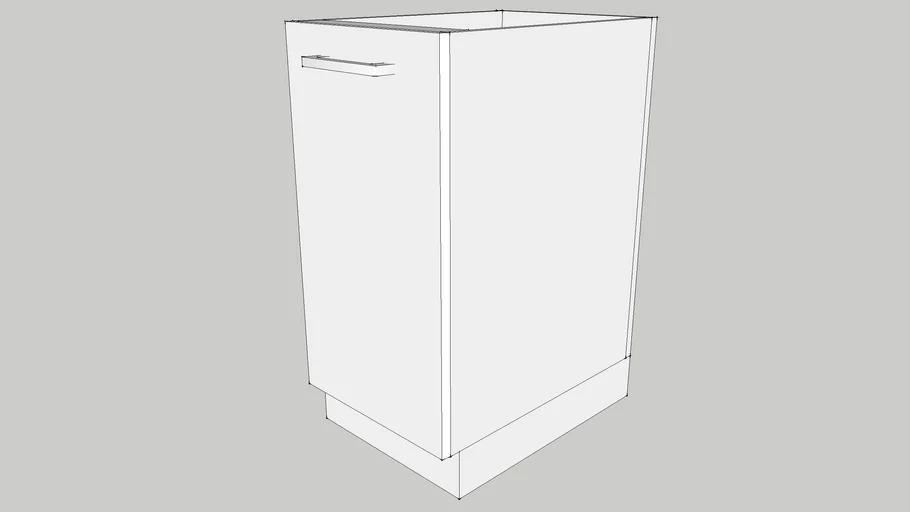 400 Base Module with 1 Shutter & 1 Adjustable Shelf 400X560X720 UID ...