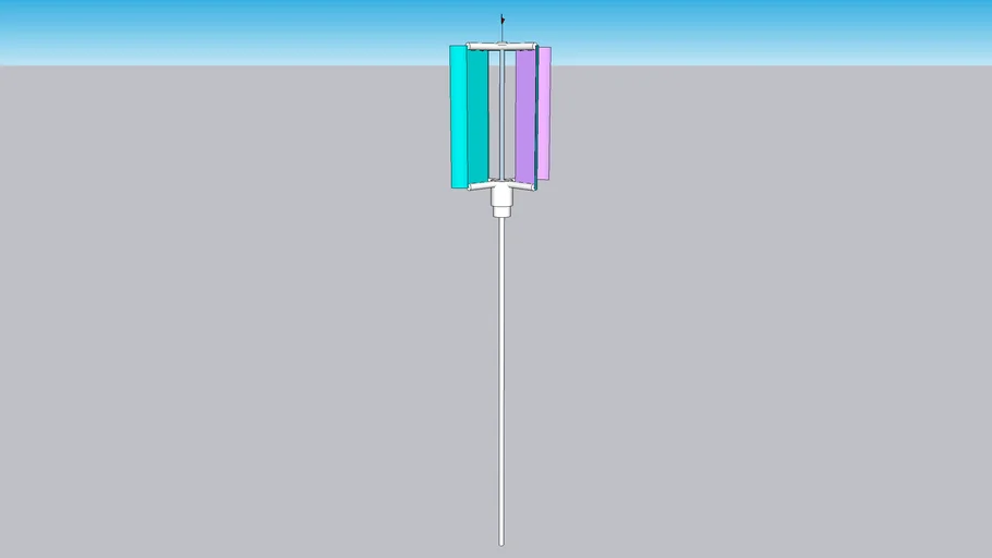 pvc blades vertical wind turbine | 3D Warehouse