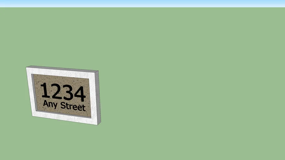 Address Plaque Stone and Stucco | 3D Warehouse