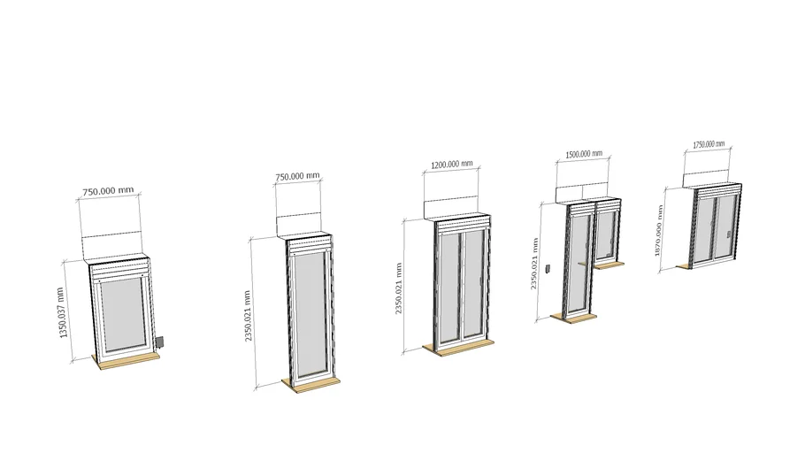 Set di infissi in PVC | 3D Warehouse