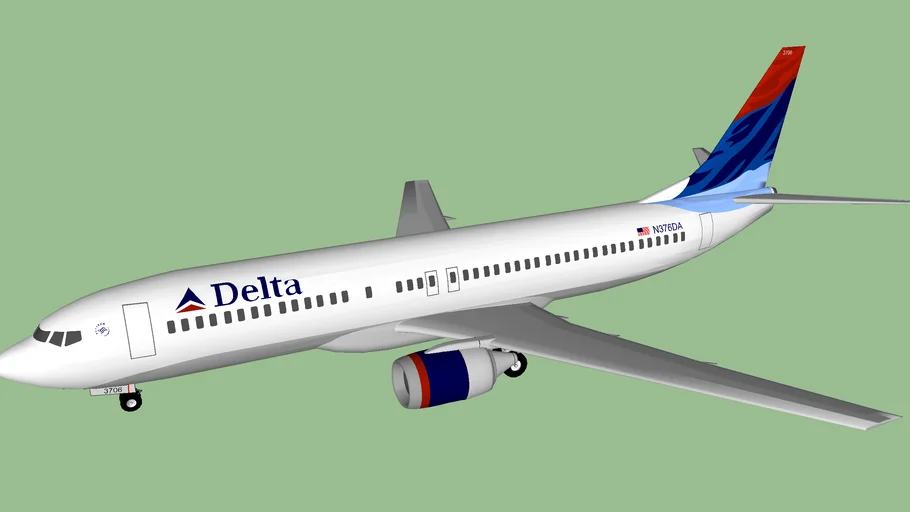 Delta Airlines Boeing 737-832 / N376DA / 'Wavy Gravy' livery | 3D Warehouse