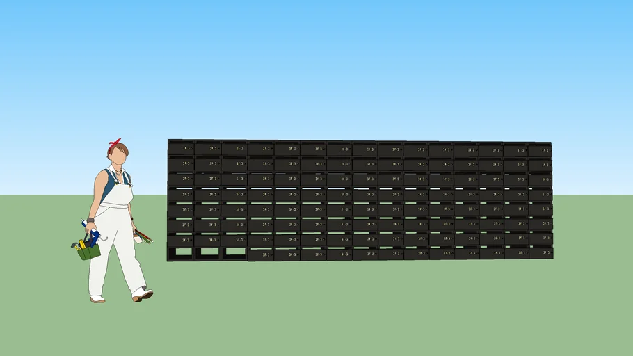 Letter box in arrangement | 3D Warehouse