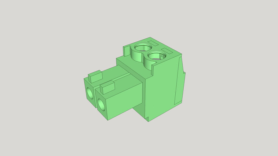 Terminal block plug 2 pin | 3D Warehouse
