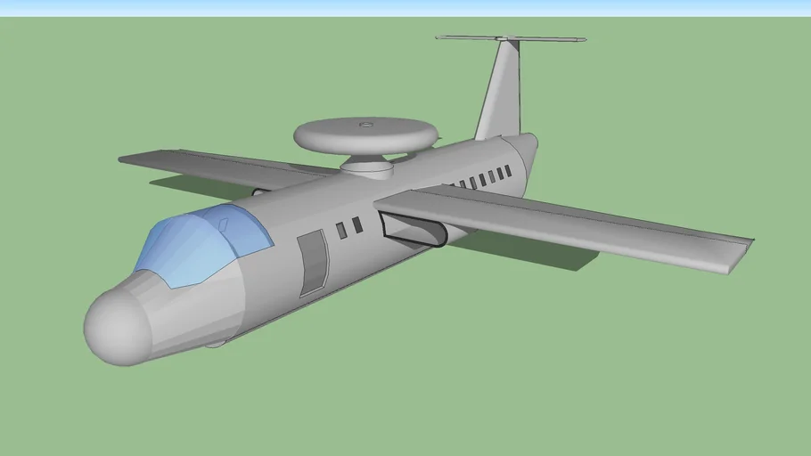 Aircraft With Radar Scanner Model by JustAnAsianGuy | 3D Warehouse