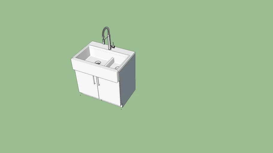 apron front kitchen sink | 3D Warehouse