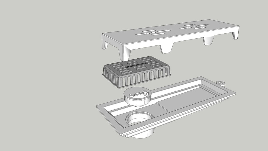 Ralo Linear Novii 25cm Vazado | 3D Warehouse