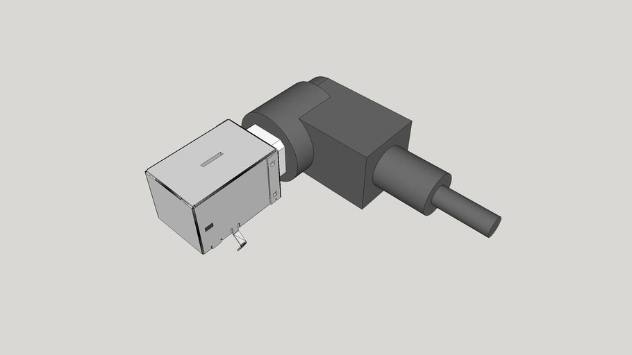 USB-B Jack + Corner Plug | 3D Warehouse