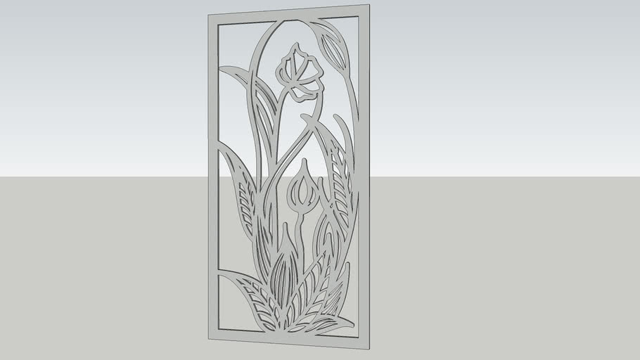 Floral Laser Cut Panel_01 | 3D Warehouse
