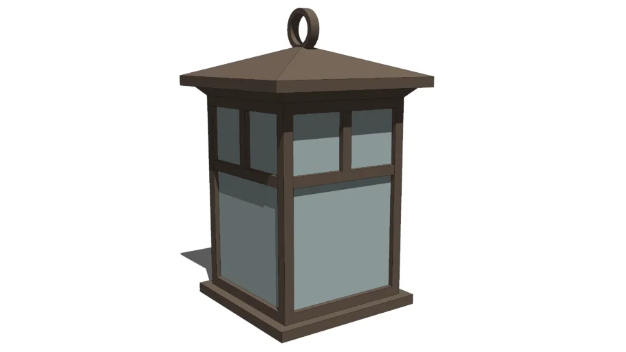 Mission Style Post Lamp w/8' base | 3D Warehouse