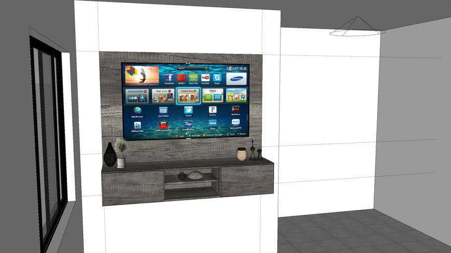 Mueble para TV Volado | 3D Warehouse