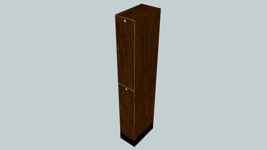 2 Tier Locker in walnut | 3D Warehouse