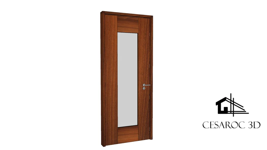 Puerta de madera con cristal LISTA PARA VRAY 5 | 3D Warehouse
