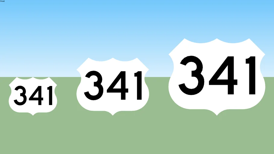 U.S. 341 Sign | 3D Warehouse