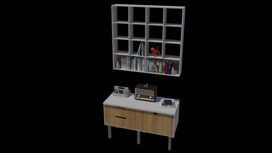 The Sleek and Mighty Book Storage Cabinet | 3D Warehouse