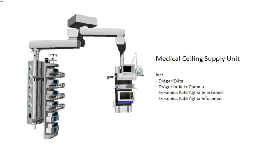 Medical Ceiling Supply Unit | 3D Warehouse