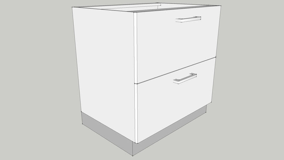 800 Base Hob Module with Two Drawers 800X560X720 CID_CP10000032 | 3D ...