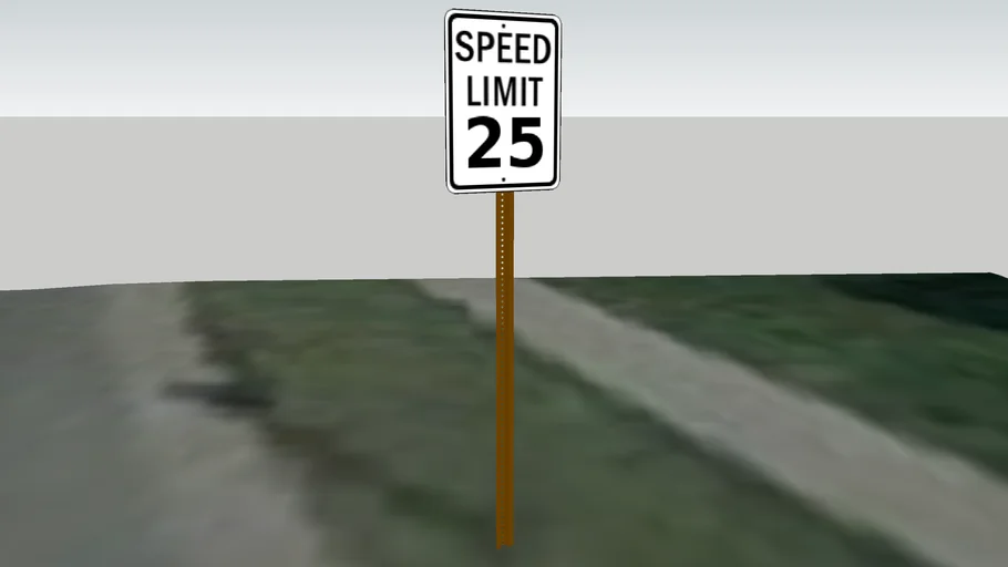 Speed Limit Sign | 3D Warehouse