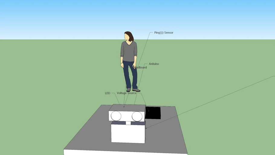 Arduino 4wd ping))) sensor | 3D Warehouse