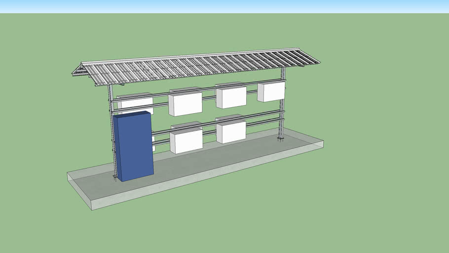 Mounting Inverter 11 unit, 2 row and ACSB | 3D Warehouse