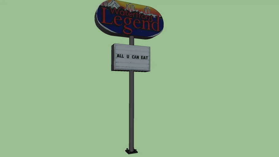 Waterfront Legend Sign | 3D Warehouse