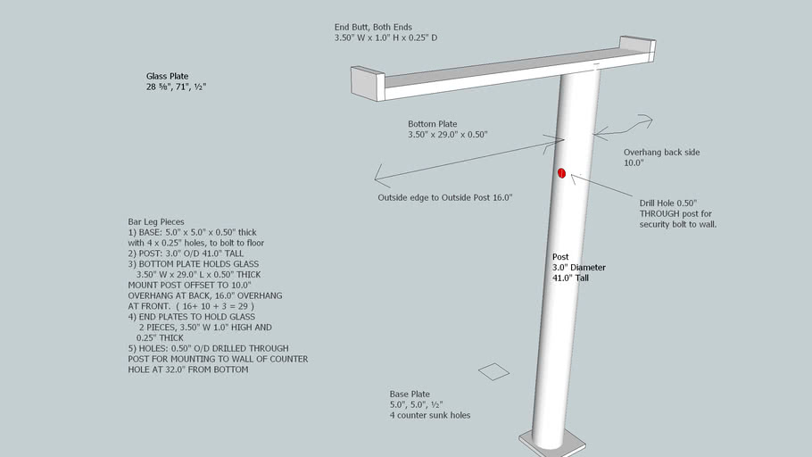 Bar Leg Sketch | 3D Warehouse