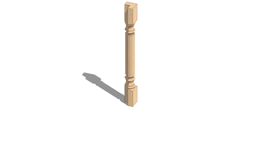 01150220-3 Traditional Reeded Column - | 3D Warehouse