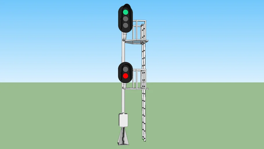 safetran signal with 2 light bottom head | 3D Warehouse