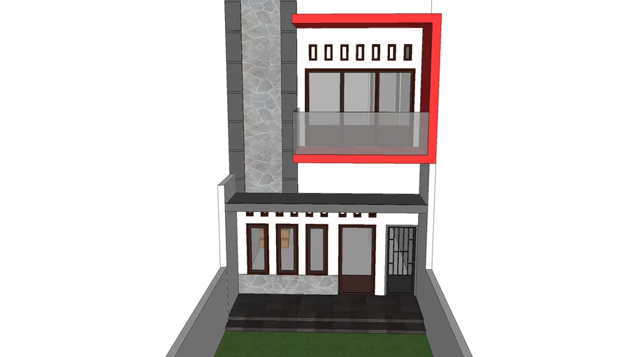 RUKO 2 LANTAI DESAIN MINIMALIS | 3D Warehouse