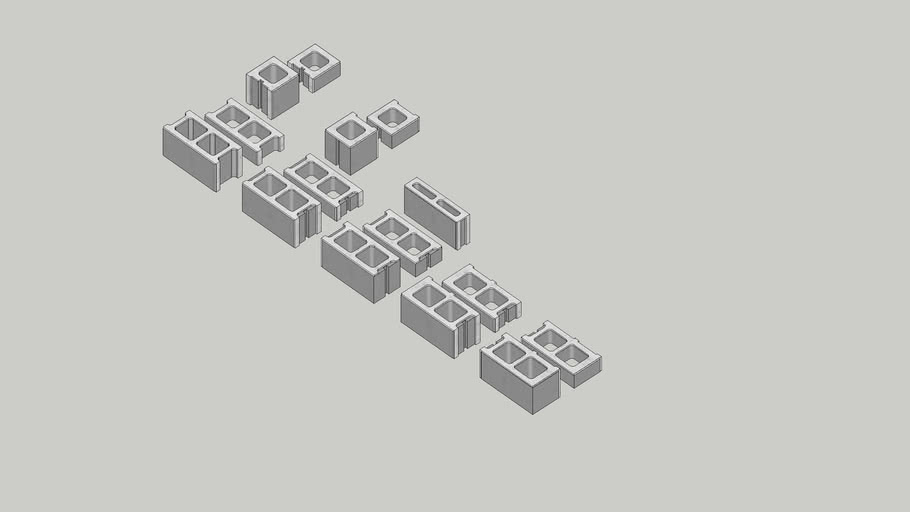 Concrete Block Set | 3D Warehouse