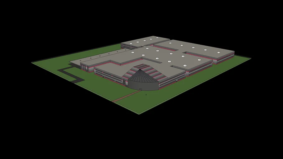 Large Hi- Tech Factory | 3D Warehouse