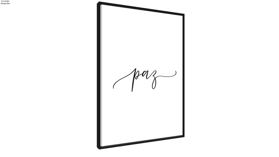 Quadro Paz Lettering | 3D Warehouse