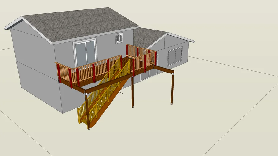 Wood Deck Addition | 3D Warehouse