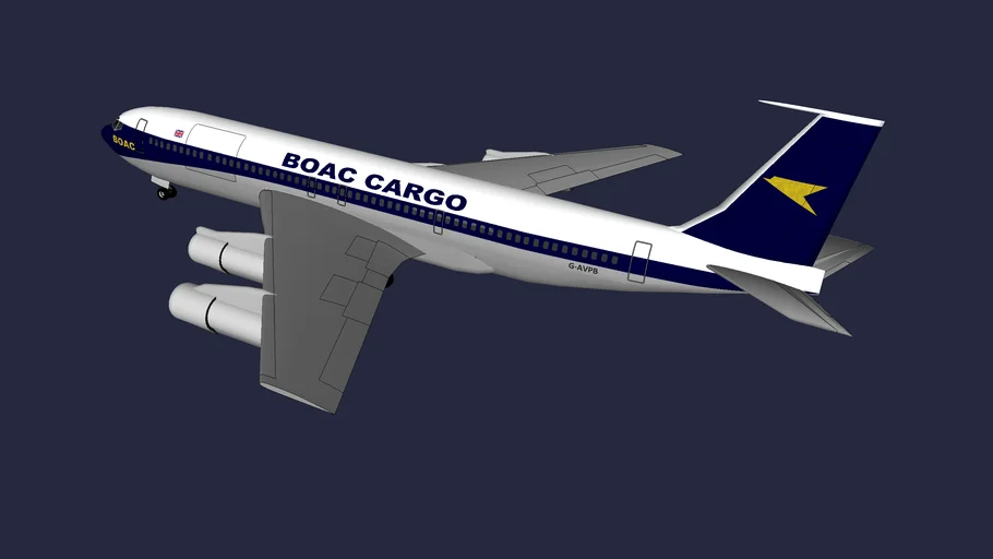 BOAC Cargo - Boeing 707-336C - G-AVPB - 1971 | 3D Warehouse