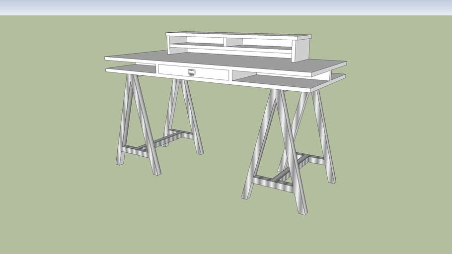 Customize-It Storage A-Frame Desk | 3D Warehouse