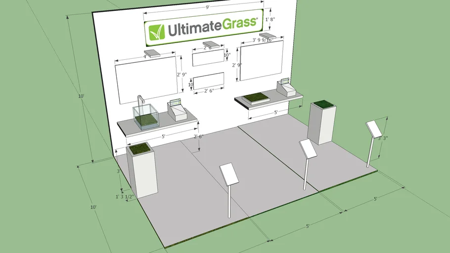 Ultimate Grass Show Room w/dimensions | 3D Warehouse