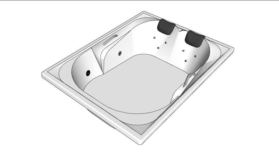 BANHEIRA DUPLA VIOLETA AQUALAX | 3D Warehouse