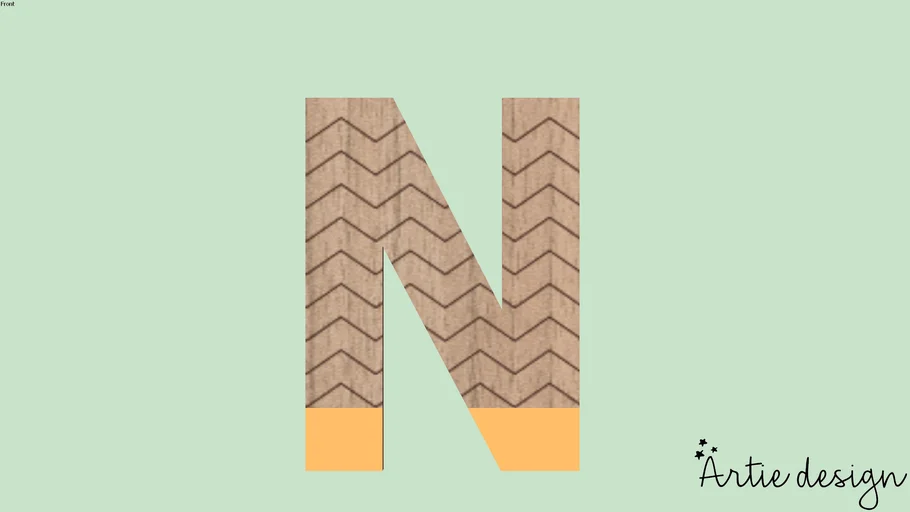LETRA ARTÍSTICA (COLLAB GABIWORK) – 13CM – LETRA N – ARTIE DESIGN | 3D ...