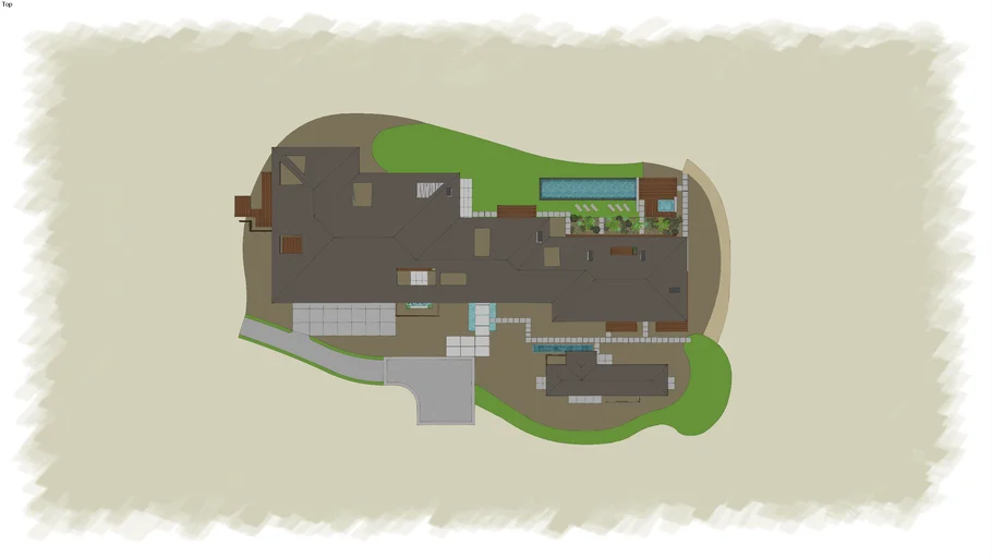 NAL 8 crest landscape pool area | 3D Warehouse