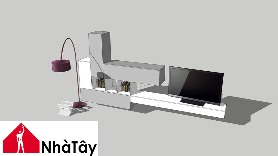 Nhatay-Combo TV-Wallunit Modern (29) | 3D Warehouse