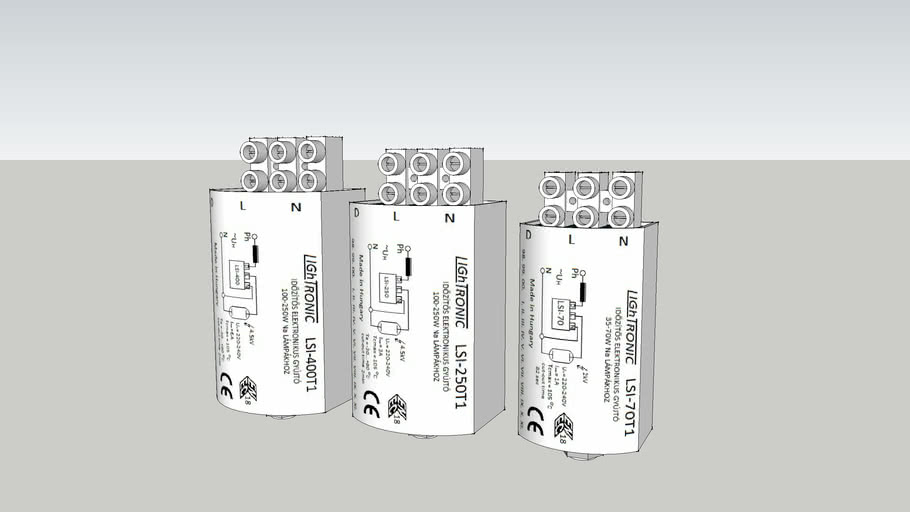 LighTronic LSI-70T1, LSI-250T1, LSI-400T1 HPS Lamp Ignitor | 3D Warehouse