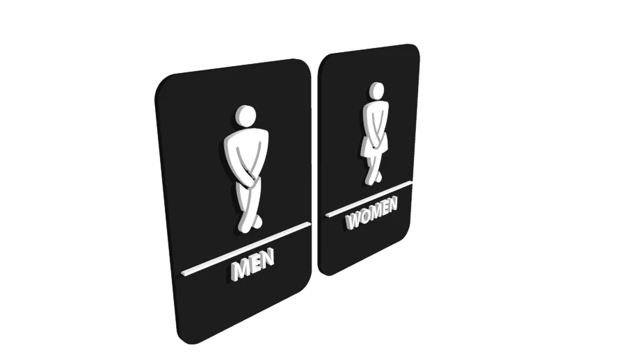 Bathroom Sign | 3D Warehouse