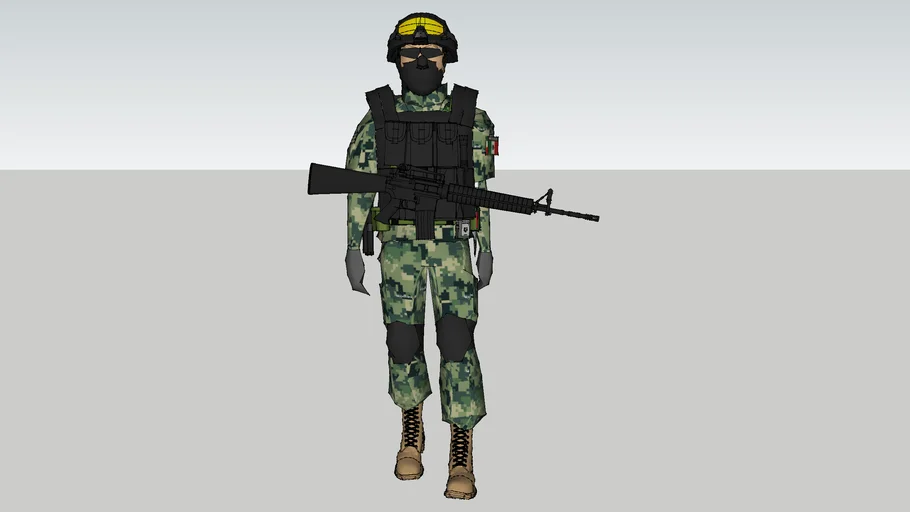 soldado de semar de mexico | 3D Warehouse