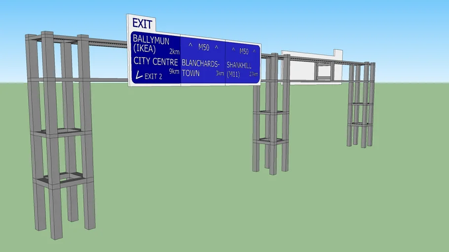 Motorway Gantry Sign | 3D Warehouse