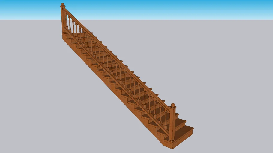 Wood stair | 3D Warehouse