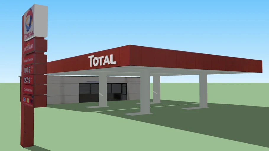 Total Gas Station, Chester Road, Stretford, Manchester, UK | 3D Warehouse