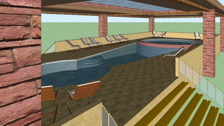 nice indoor/outdoor swimming pool | 3D Warehouse