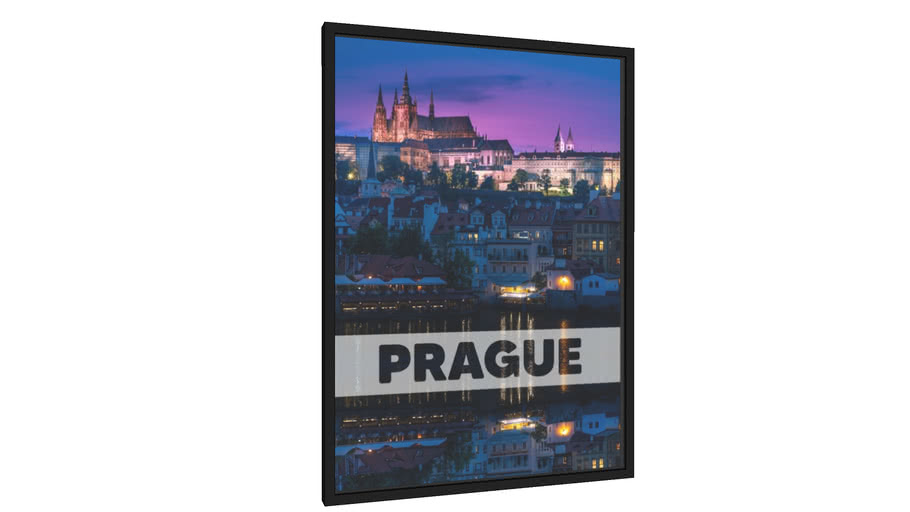 Quadro Praga Text - Galeria9, por Arte Sutil & Co. | 3D Warehouse