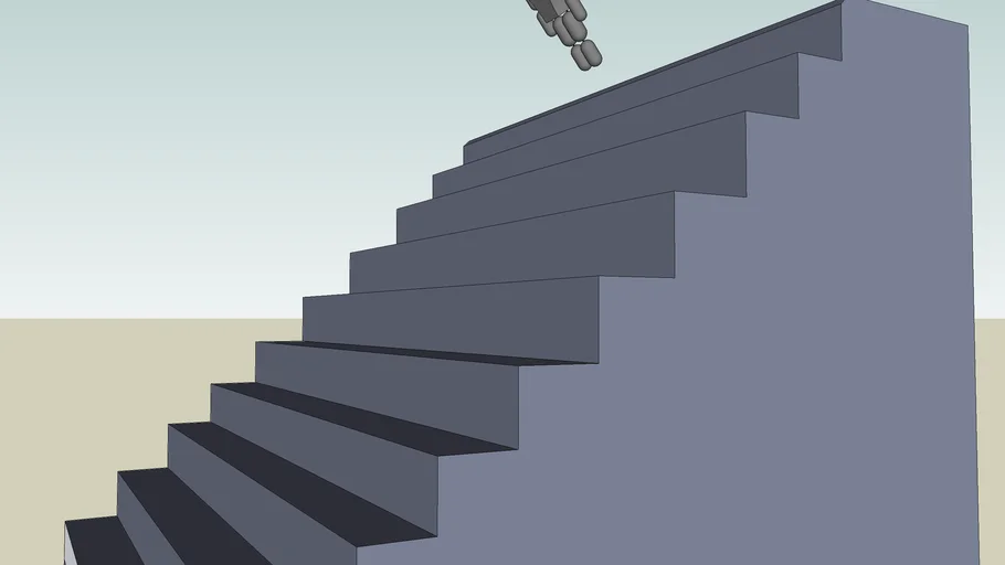 physics ragdoll falling down stairs | 3D Warehouse