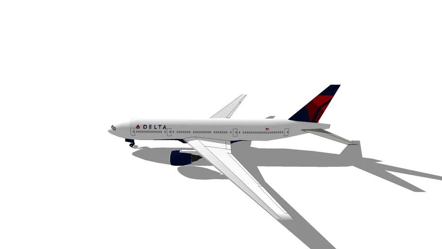 Delta 777-200LR | 3D Warehouse