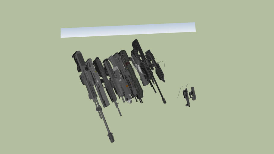 halo weapon pack | 3D Warehouse